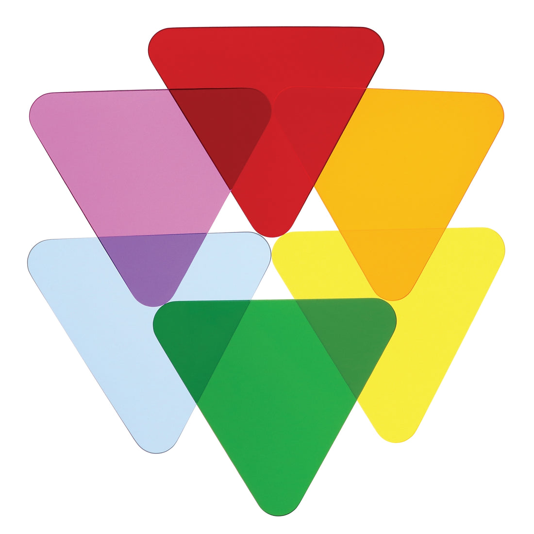 Color Wheel Triangles - Set Of Six – Seven Sensory Toys